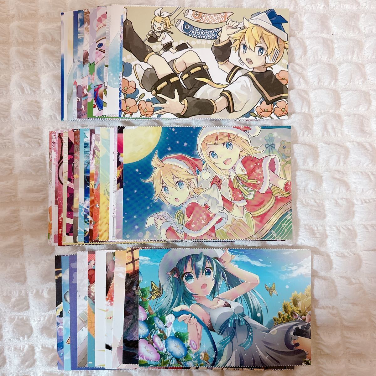 【未使用に近い】#166「 初音ミク 」 ポストカード 38枚セット VOCALOID ボーカロイド KAITO MEIKO MEGU 鏡音 ...