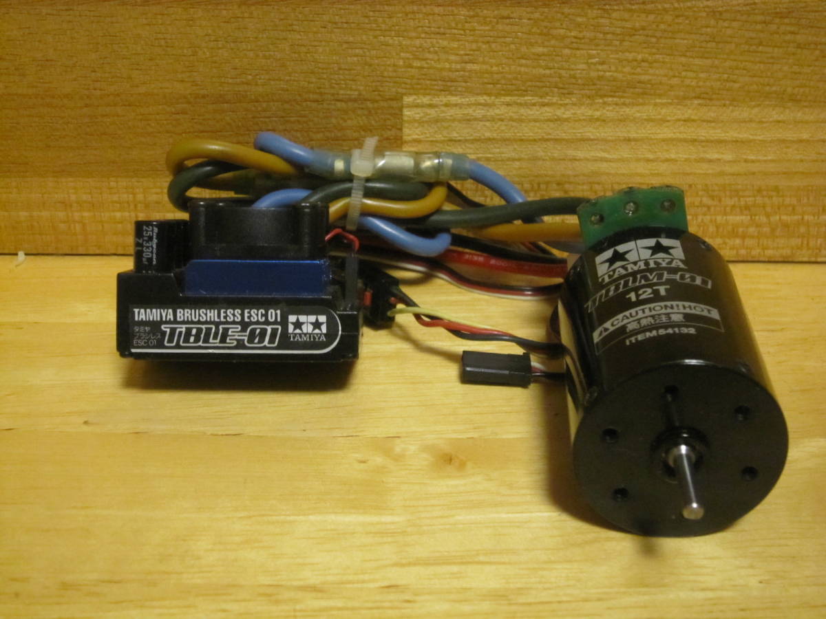 【全体的に状態が悪い】タミヤ TBLE-01ブラシレスアンプ とTBLM-01ブラシレスモーター12Tのセット tamiya brushless の落札情報詳細| ヤフオク落札価格情報 オークフリー