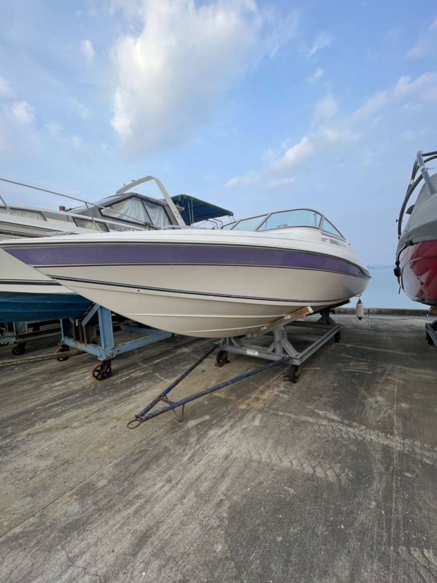 【やや傷や汚れあり】YAMAHA SR23★2ストローク250馬力エンジン★美品★実働★陸上保管★プレジャーボート ★岡山発〜★陸送可能★1円 ...