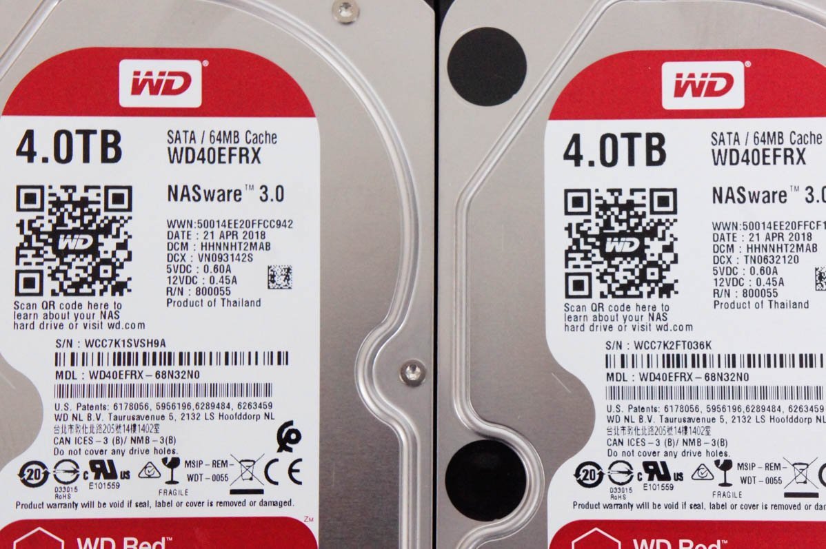 【やや傷や汚れあり】1 Western Digital ウエスタンデジタル WD40EFRX 4.0TB *4 計16TBの落札情報詳細 ...