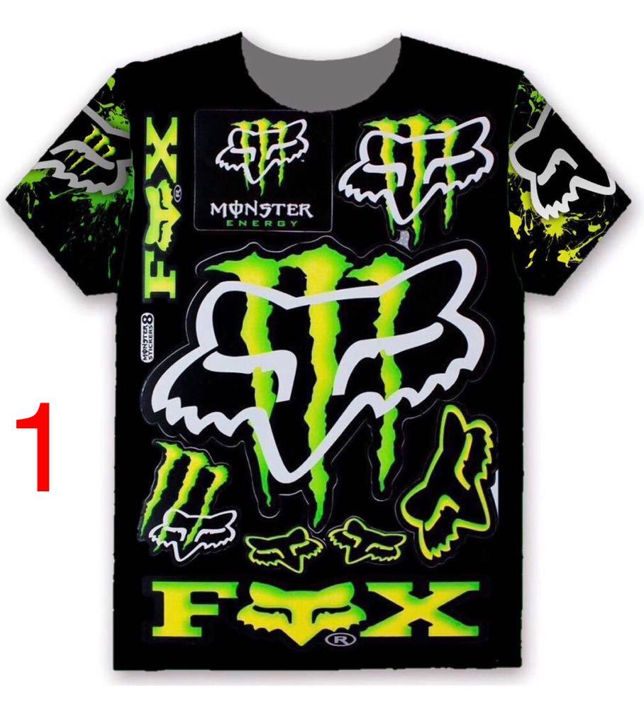 【未使用】Fox Racing x Monster Energy レース Tシャツ サーキット ストリート 日本未発売 モンスター FOX ...