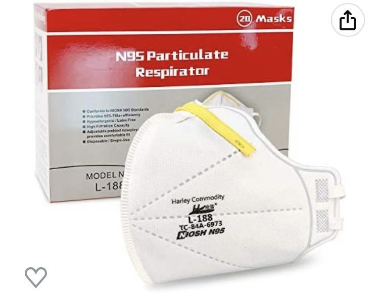 【未使用】N95 NIOSH マスク 1箱 L-188の落札情報詳細 - ヤフオク落札価格検索 オークフリー