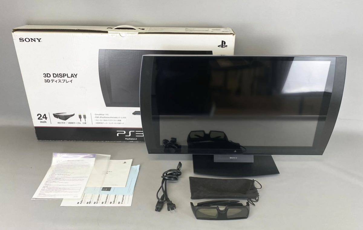 【傷や汚れあり】SONY 3D DISPLAY CECH-ZED1J PS3 プレステ3用テレビ 24V型 3Dディスプレイ ソニー リモコン ...