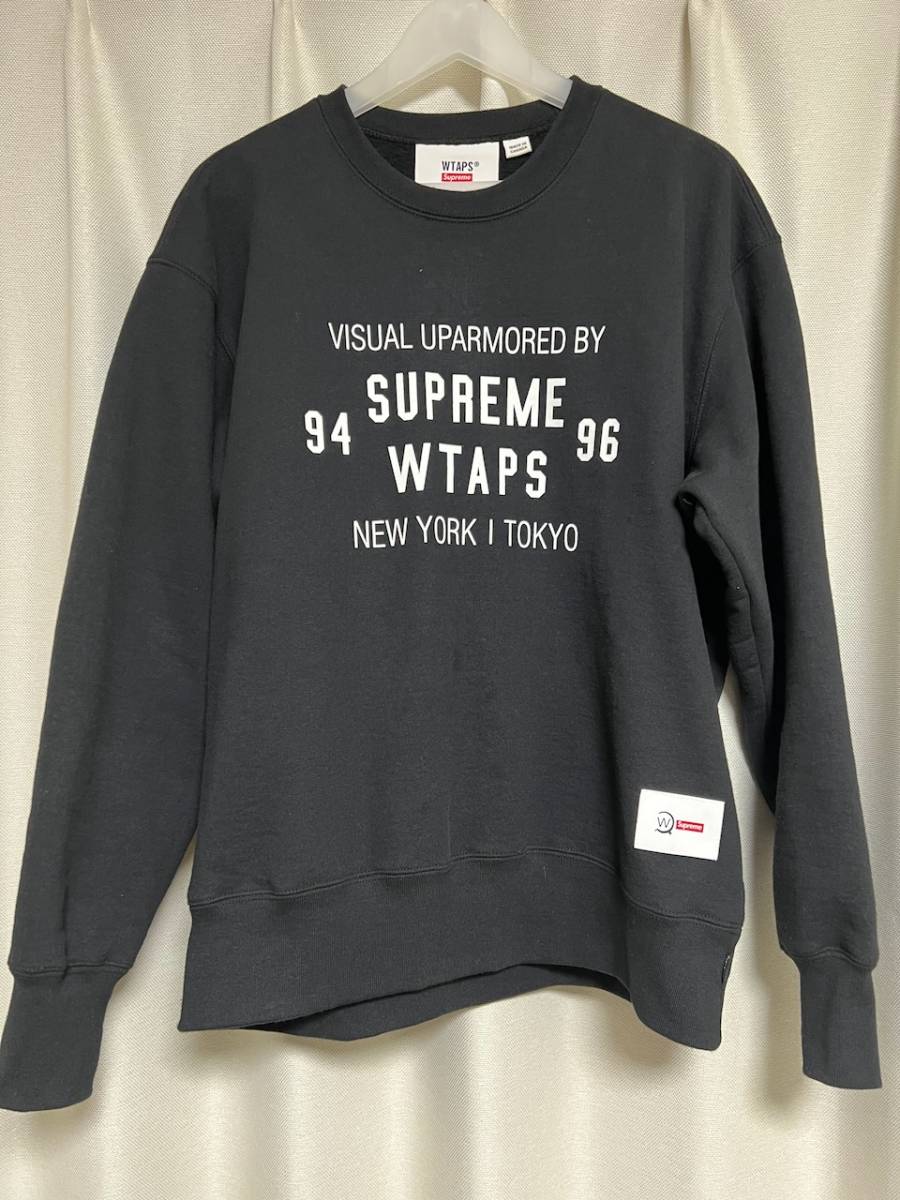 【目立った傷や汚れなし】【中古美品 Sサイズ】21F/W Supreme / WTAPS Crewneck Black Small シュプリーム ダブルタップス クルーネック ブラック黒の落札 ...