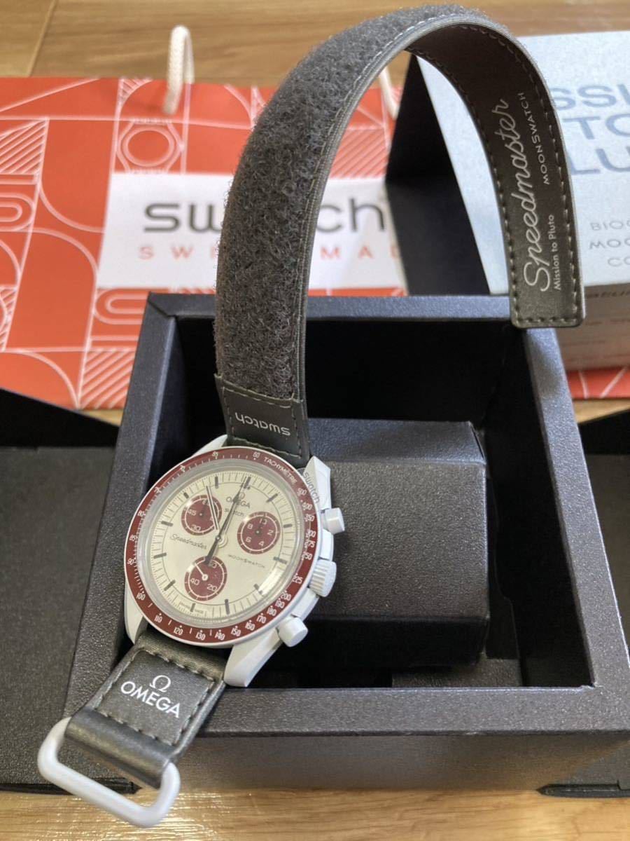 【未使用】swatch 新品 OMEGA Speedmaster swatch Bioceramic MoonSwatch Mission on PLUTO オメガ スピードマスター プルート ...