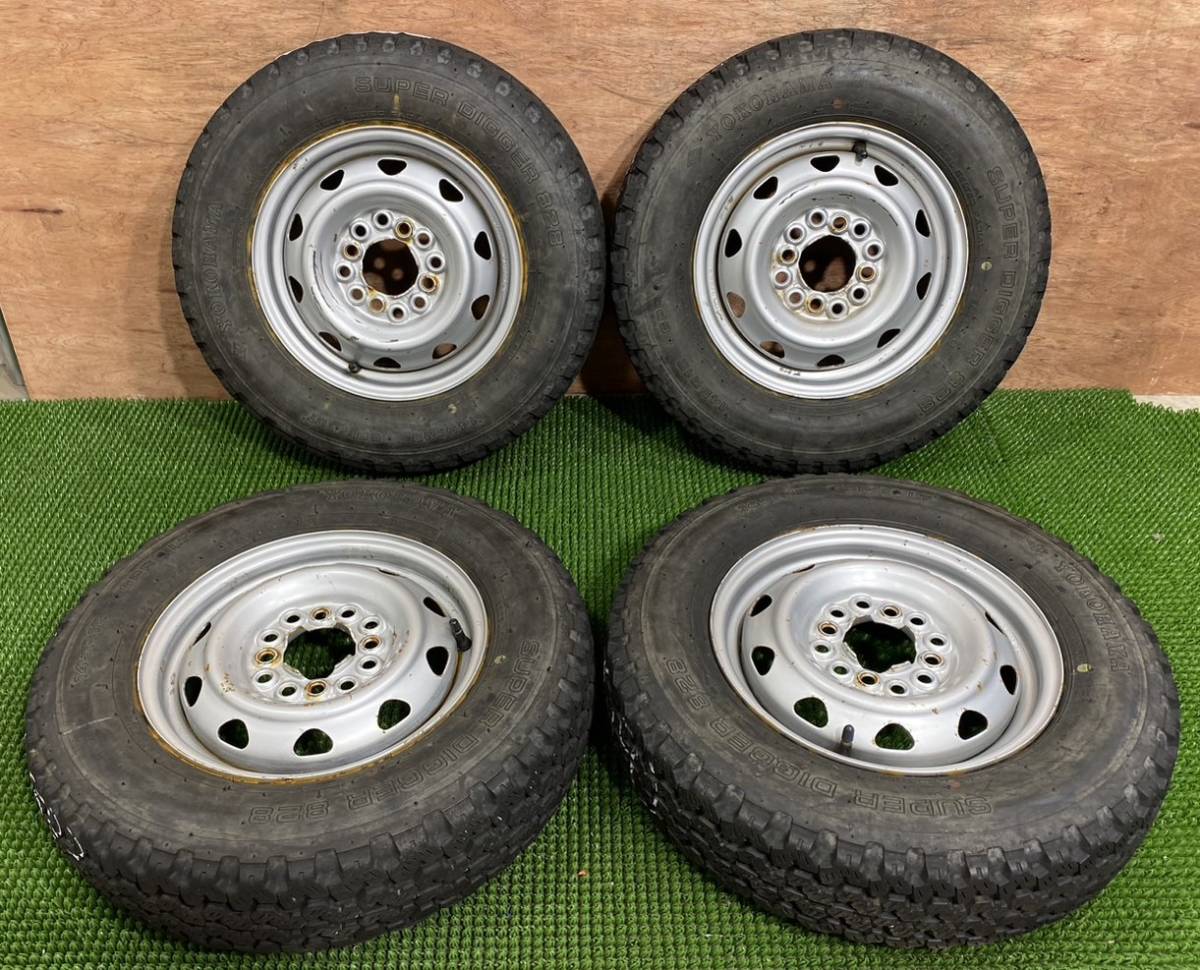 【やや傷や汚れあり】145R12 (6PR LT) YOKOHAMA SUPER DIGGER 828【2019年】(スチールホイール) 12X3,50B 4H/マルチ 4本セット！の落札情報 ...