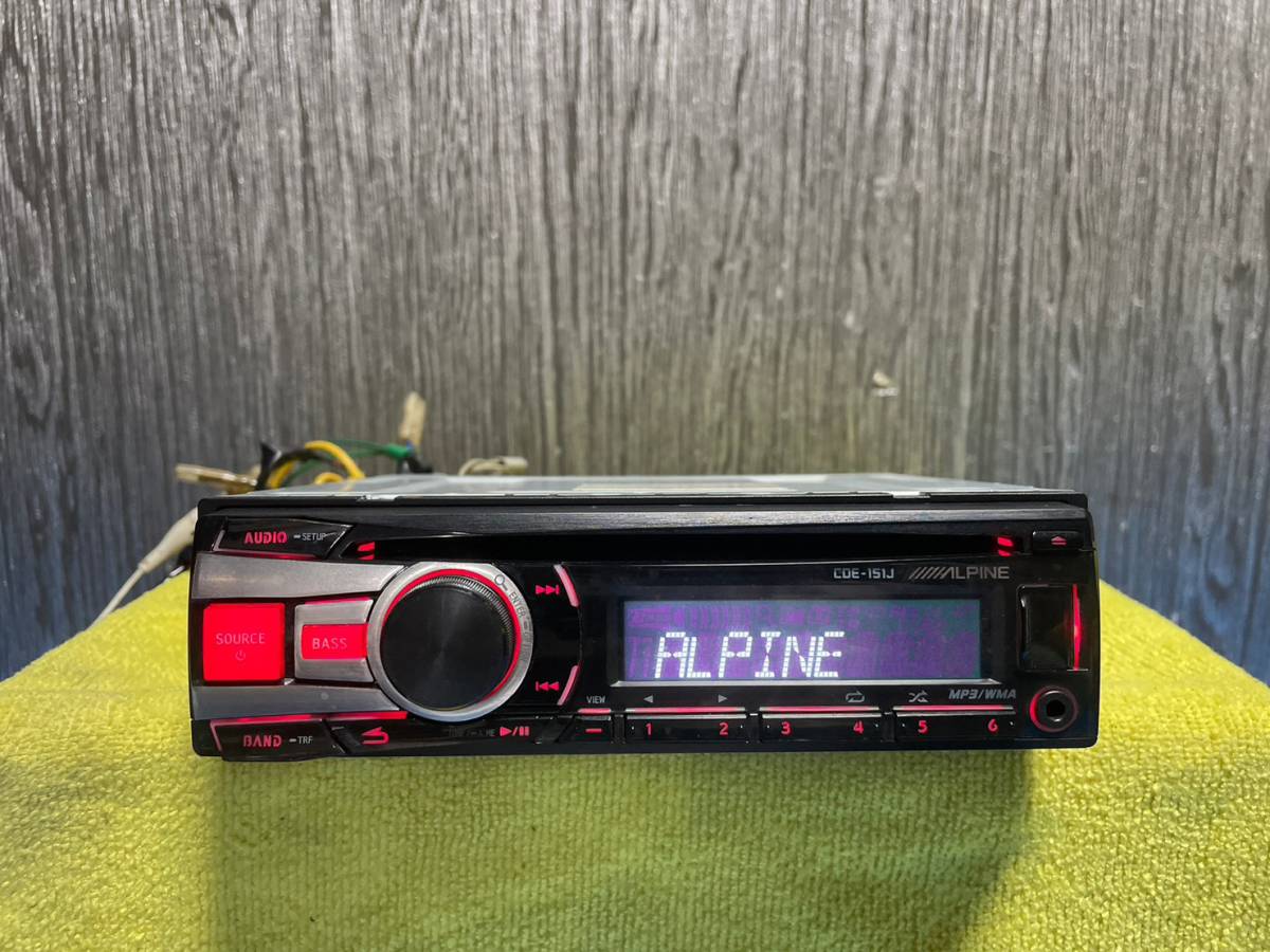 【やや傷や汚れあり】☆ALPINE アルパイン CDE-151J 1DIN CDデッキ フロントUSB/AUX※訳あり☆013015Mの落札 ...