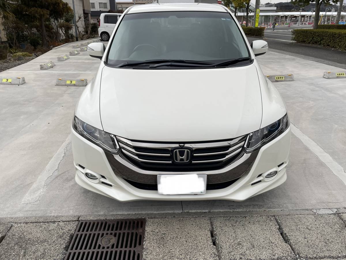 【走行距離 153,000 km】フルオプション オデッセイ RB4 アブソルート 4WD 車検 令和6年11月 革シート 全方位カメラ リア ...