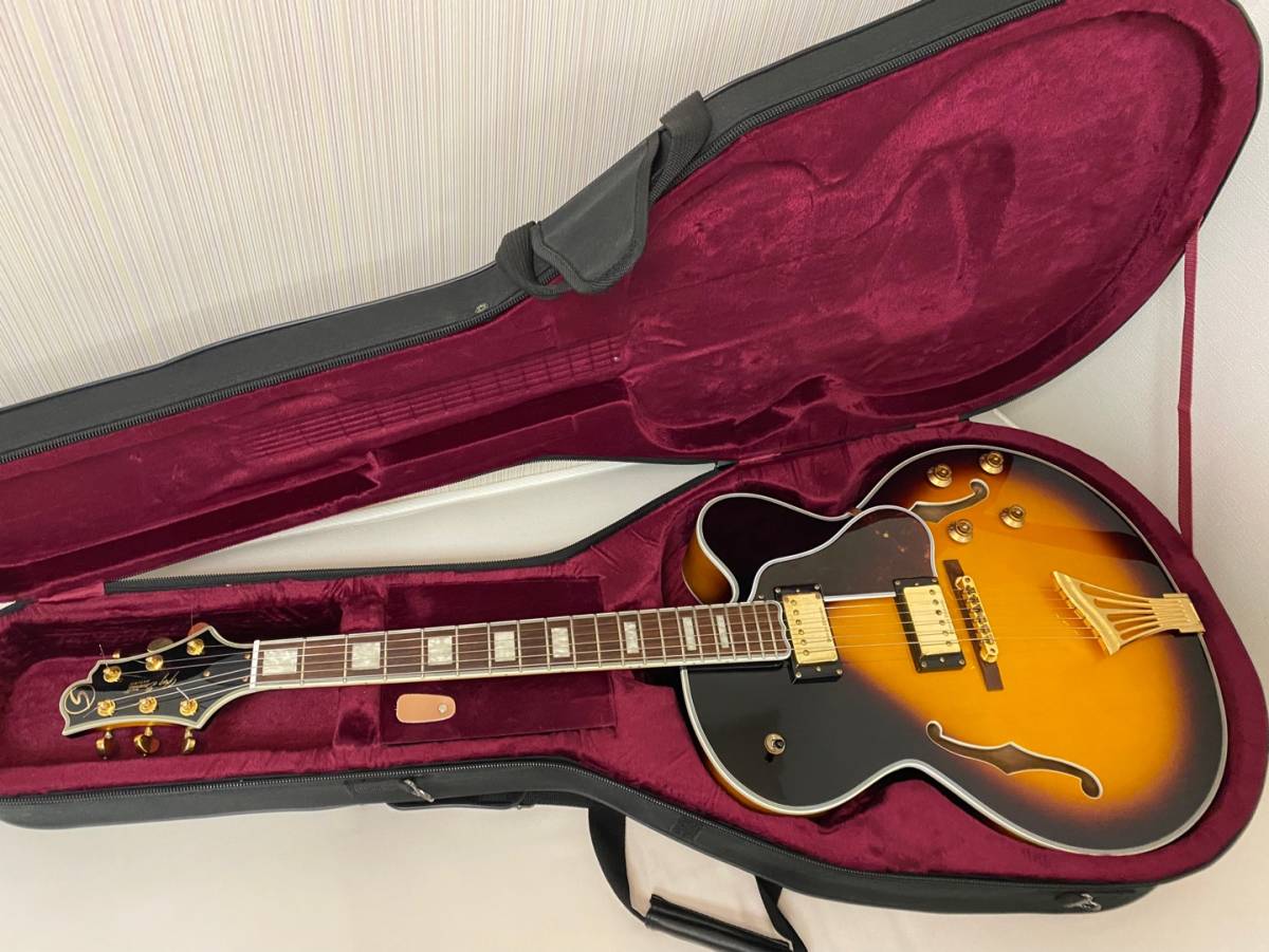 【やや傷や汚れあり】Greg Bennett JZ-2 Vintage Sunburst L-5タイプ Samick フルアコ 美品 2015 ...