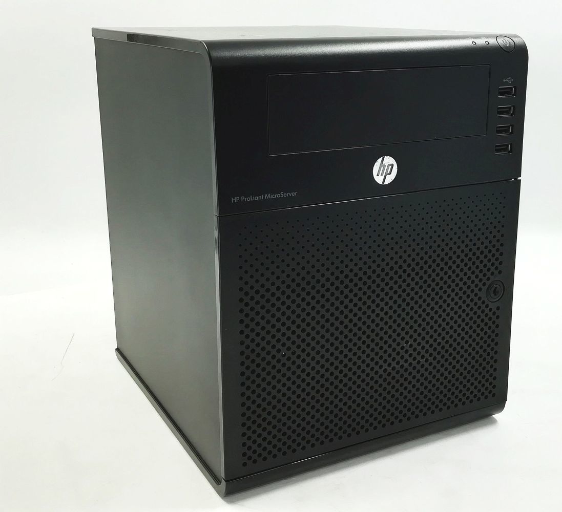 【やや傷や汚れあり】【通電確認のみ】hp ProLiant MicroServer HSTNS-5151 4ベイ HDDなし カギ有り 未 ...