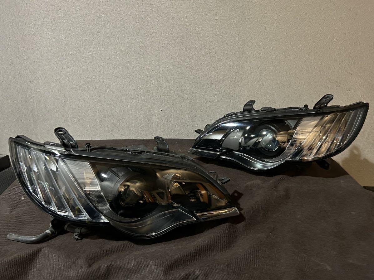 【やや傷や汚れあり】5-0306-6 ★レンズ クリア 塗装済★ レガシィBP5 BL5 後期 ウォッシャー タイプ ヘッドライト 加工 ...