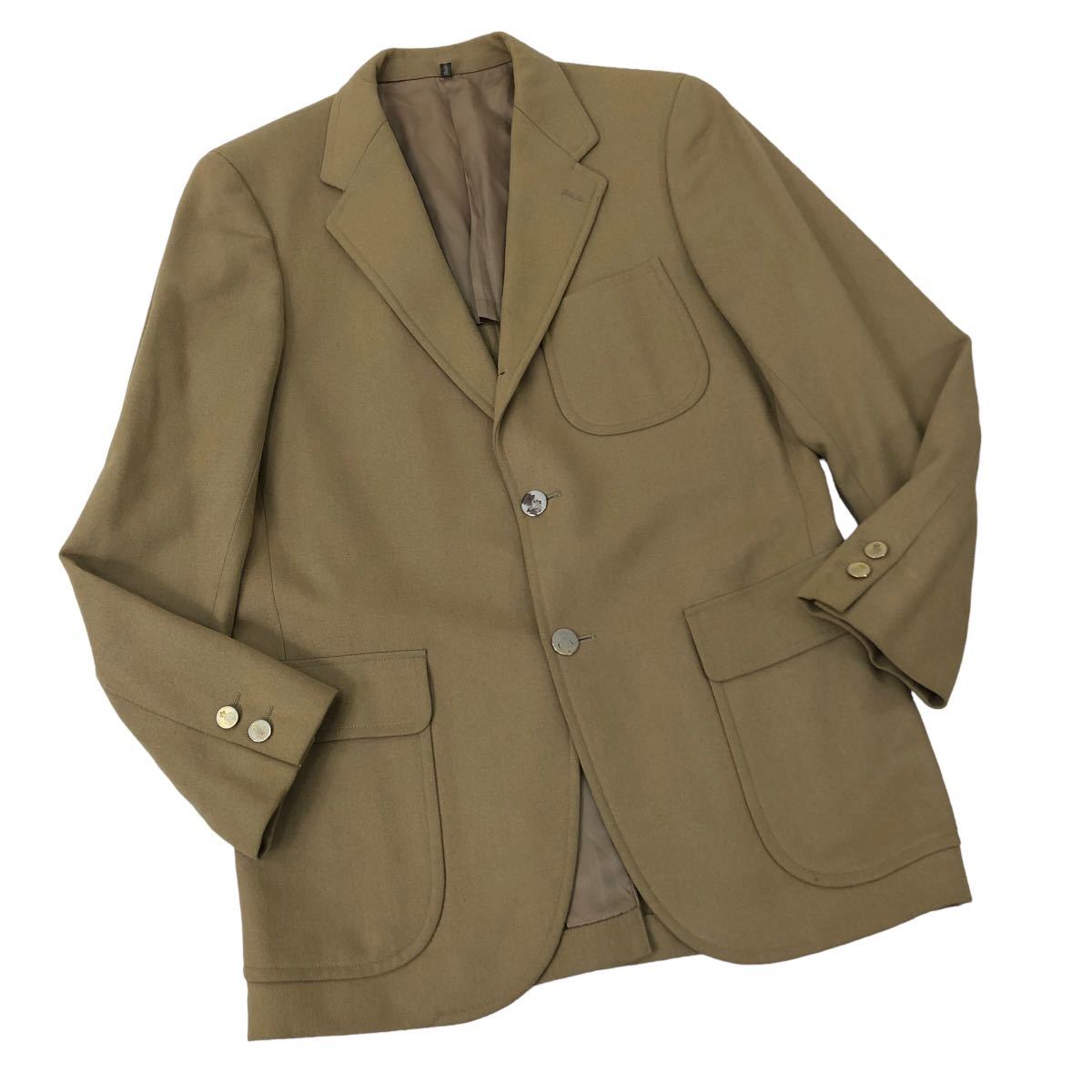 【やや傷や汚れあり】m363-⑤ ヴィンテージ VAN JACKET ヴァンジャケット THE BLAZER MAN ウール テーラード ジャケット ブレザー 上着 ベージュ メンズ 170の ...