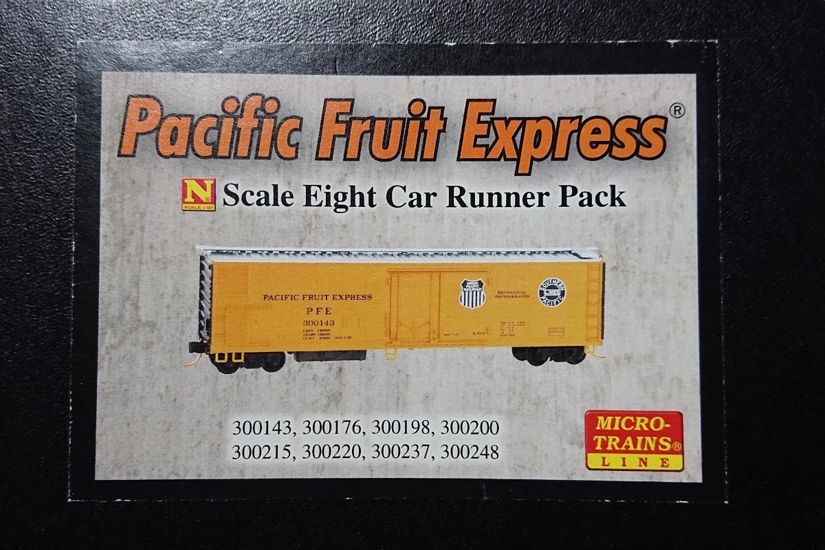 【目立った傷や汚れなし】micro trains pacific fruit express N-scale eight car runner pack PFE マイクロトレインズ 8両セット ...