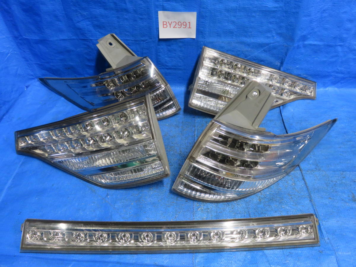 【傷や汚れあり】by2991 トヨタ エスティマ 前期 テールライト テールランプ 5点 クリアタイプ Led ガーニッシュ 純正
