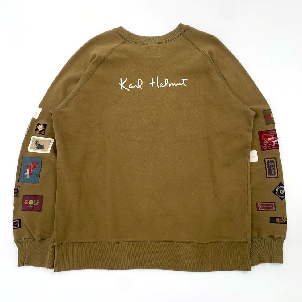 【傷や汚れあり】背面デザイン!! Karl Helmut カールヘルム コットン スウェット ロゴプリント トレーナー M/カーキ グリーン系/メンズ ピンクハウスの落札情報詳細 - ヤフオク ...