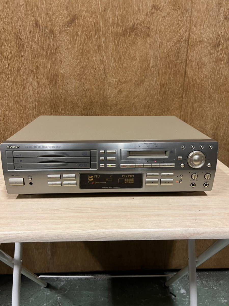 【傷や汚れあり】Victor ビクター MD/CDプレイヤー XU-301 MD-CD COMBINATION DECK 通電のみ確認済み CDトレー開閉オッケー 現状品 音楽プレイヤーの落札 ...