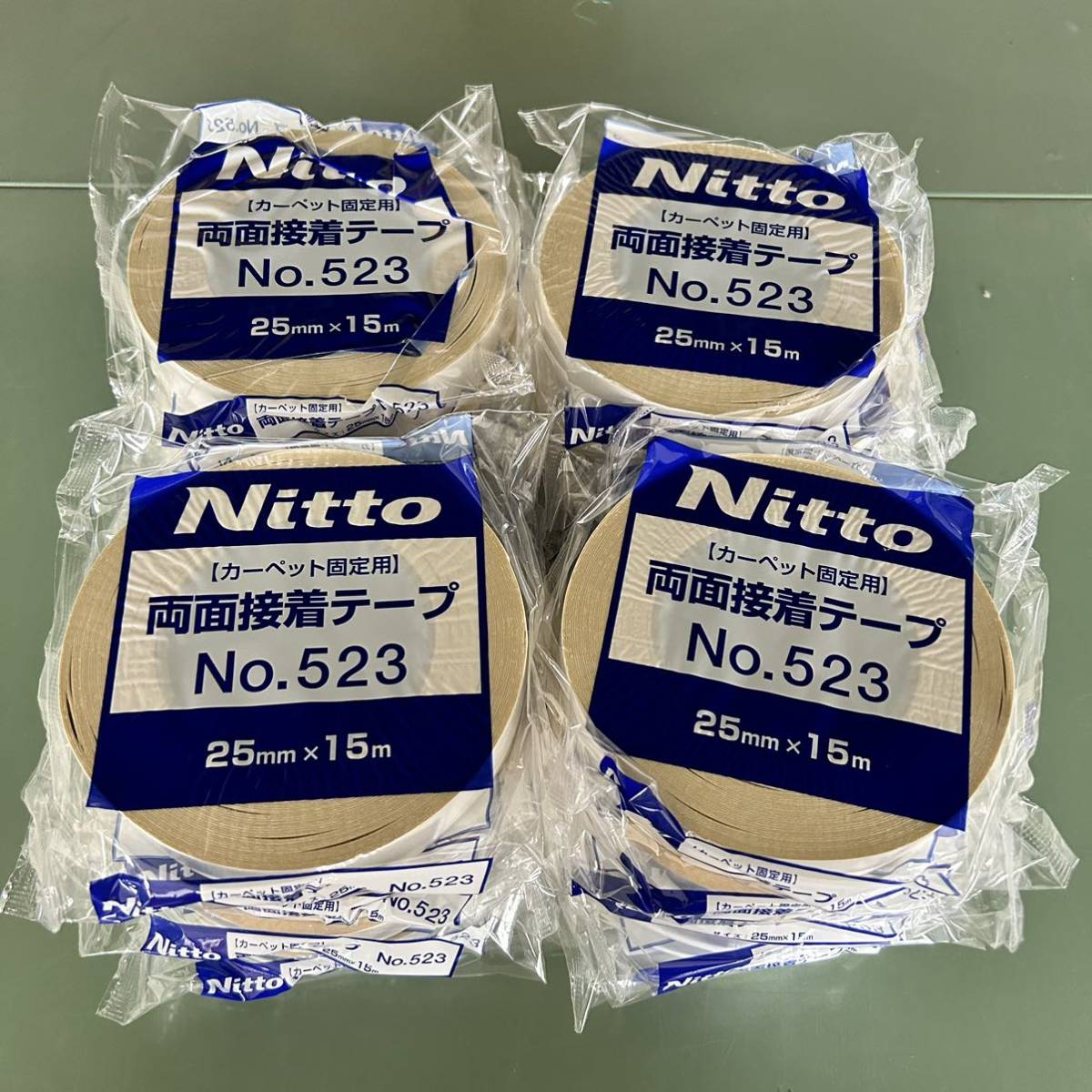 【未使用】1円〜★Nitto カーペット固定用 両面接着テープ No.523 25mm×15m 20個セットの落札情報詳細 - Yahoo ...