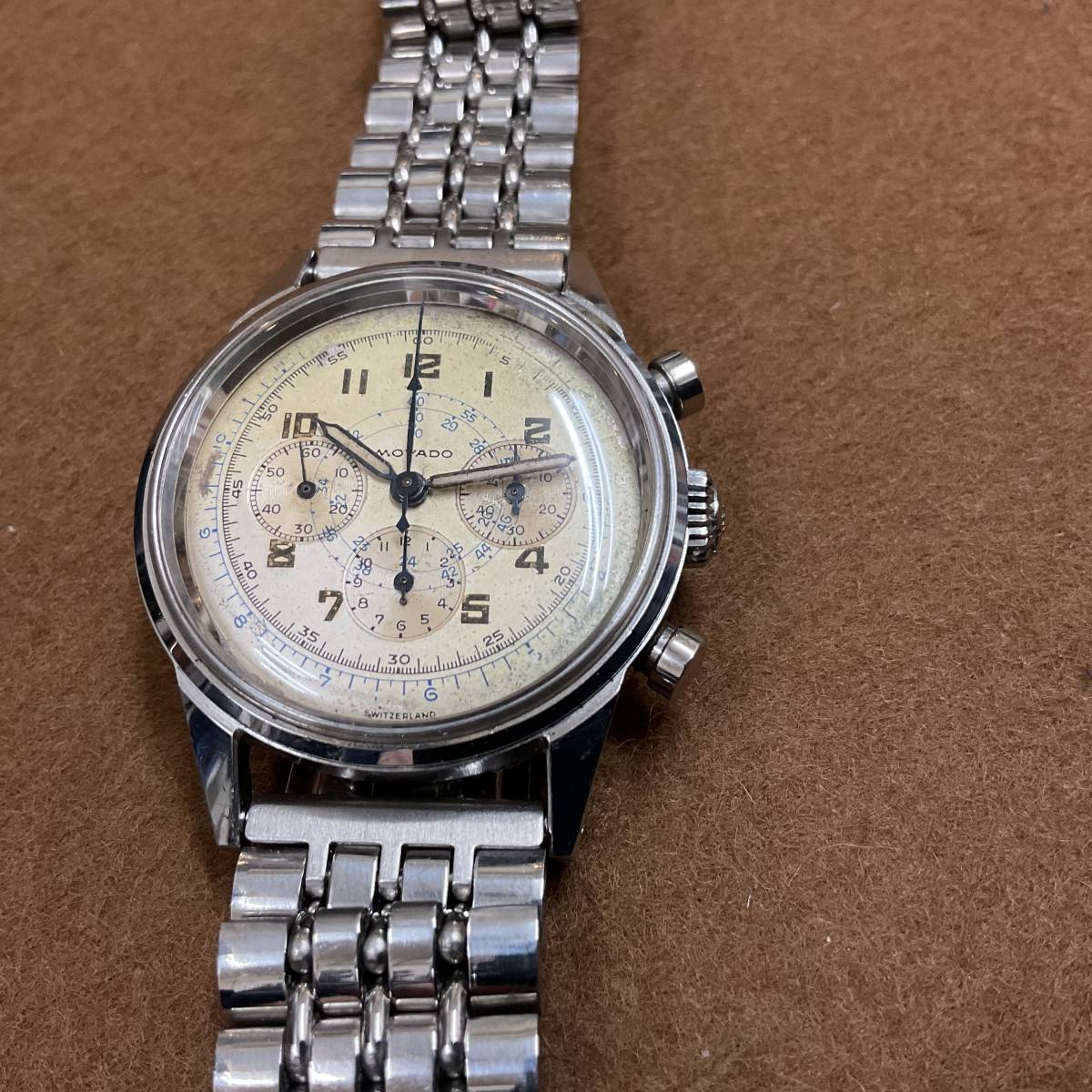 【やや傷や汚れあり】★希少movado 95M vintage chronograph／モバード95M クロノグラフ／アンティーク時計／ビンテージクロノグラフの落札情報詳細 - Yahoo ...