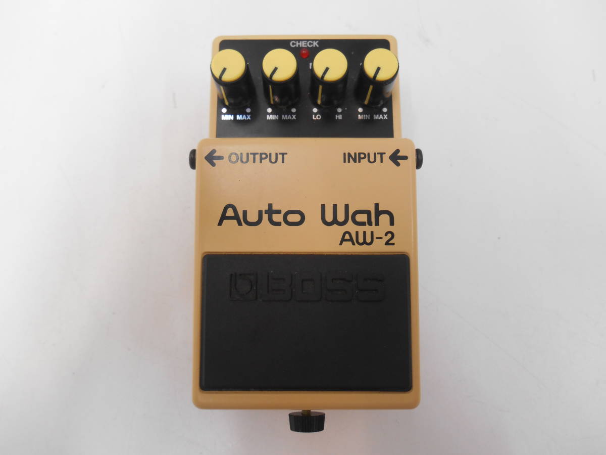 【目立った傷や汚れなし】機材祭 ボス オートワウ AW-2 現状品 作動未確認 希少 BOSS Auto Wah エフェクター ...