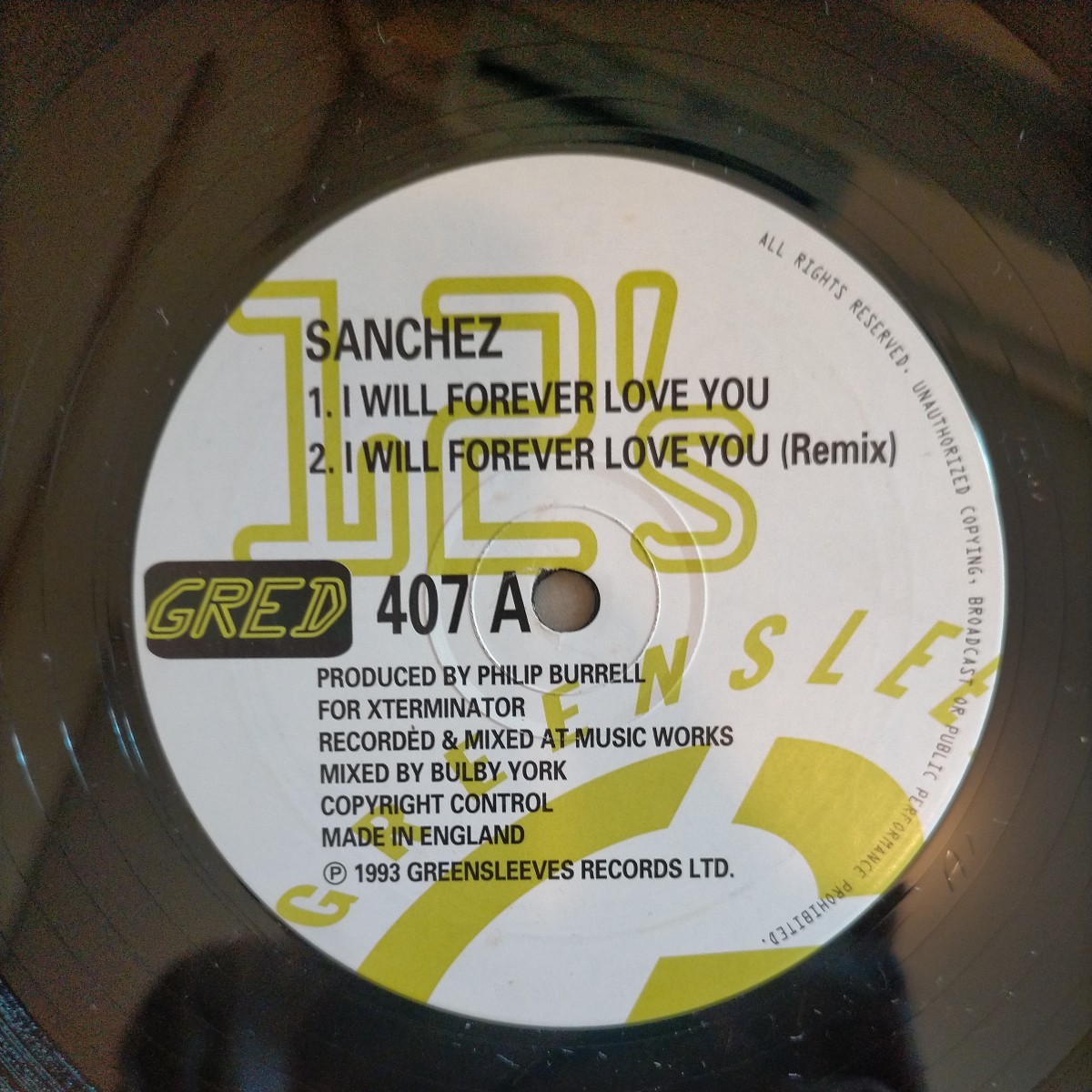 【未使用に近い】7inchとミックス違い収録 デッドストック Sanchez - I Will Forever Love You ...