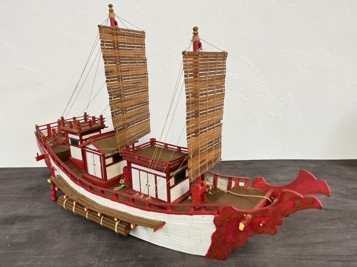 【やや傷や汚れあり】遣唐使船 木製模型 置物 完成品 現状品 唐 7世紀 8世紀 9世紀 全長77cmの落札情報詳細 - Yahoo!オークション落札価格検索 オークフリー