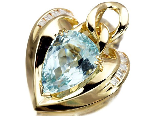【未使用に近い】1円～【ジュエリー極】鑑付 超希少！大粒良質天然アクアマリン8.745ct＆上質ダイヤモンド0.55ct 高級K18YGヘッド a137JitkWAA【送料無料】の落札情報詳細 ...