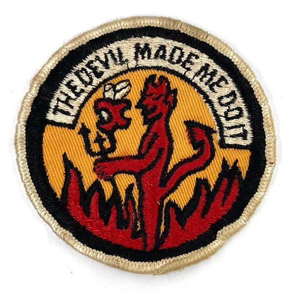 【やや傷や汚れあり】ザ デビル メイド ミー ドゥ イット パッチ THE DEVIL MADE ME DO IT Patch 悪魔 サタン ...