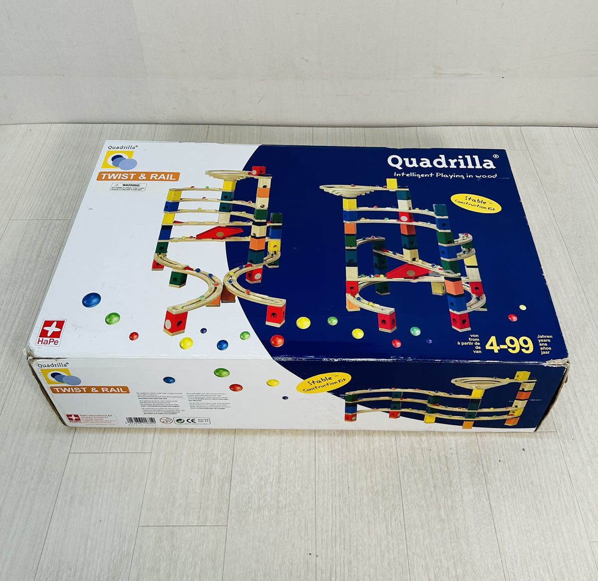 【やや傷や汚れあり】 Quadrilla TWIST & RAIL HaPe ボーネルンド 木製 ビー玉コースター クアドリラ 玉転がしの落札情報詳細 - ヤフオク落札価格検索 オークフリー