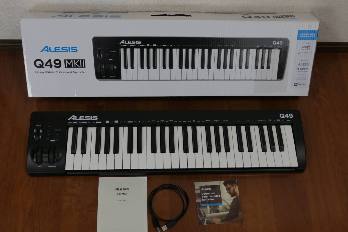 【目立った傷や汚れなし】ALESIS 49-Key USB-MIDI Keyboard controller Q49 MKⅡの落札情報詳細 ...