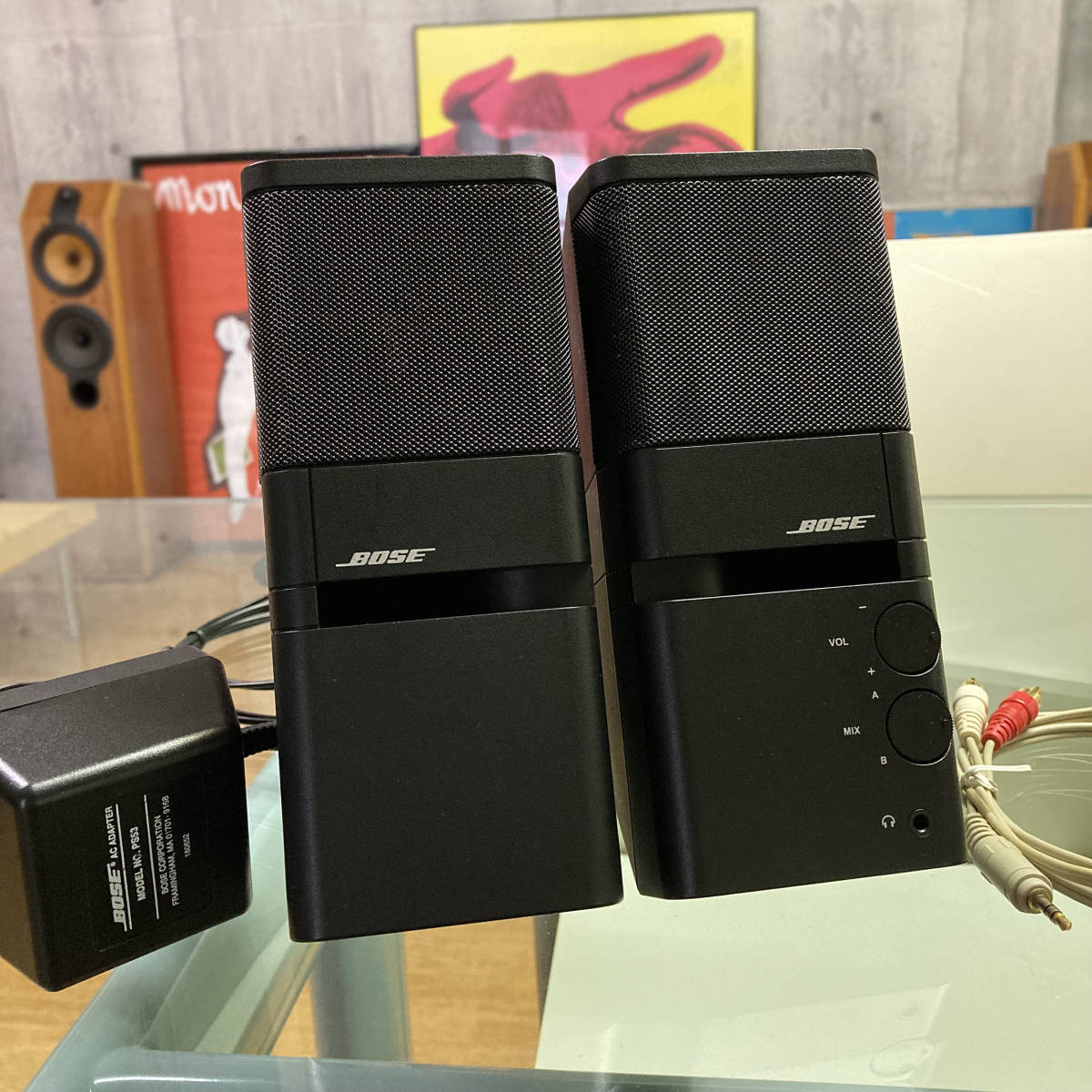 【やや傷や汚れあり】動作品 Bose ボーズ Mediamate Computer Speaker メディアメイト Pcスピーカー 黒