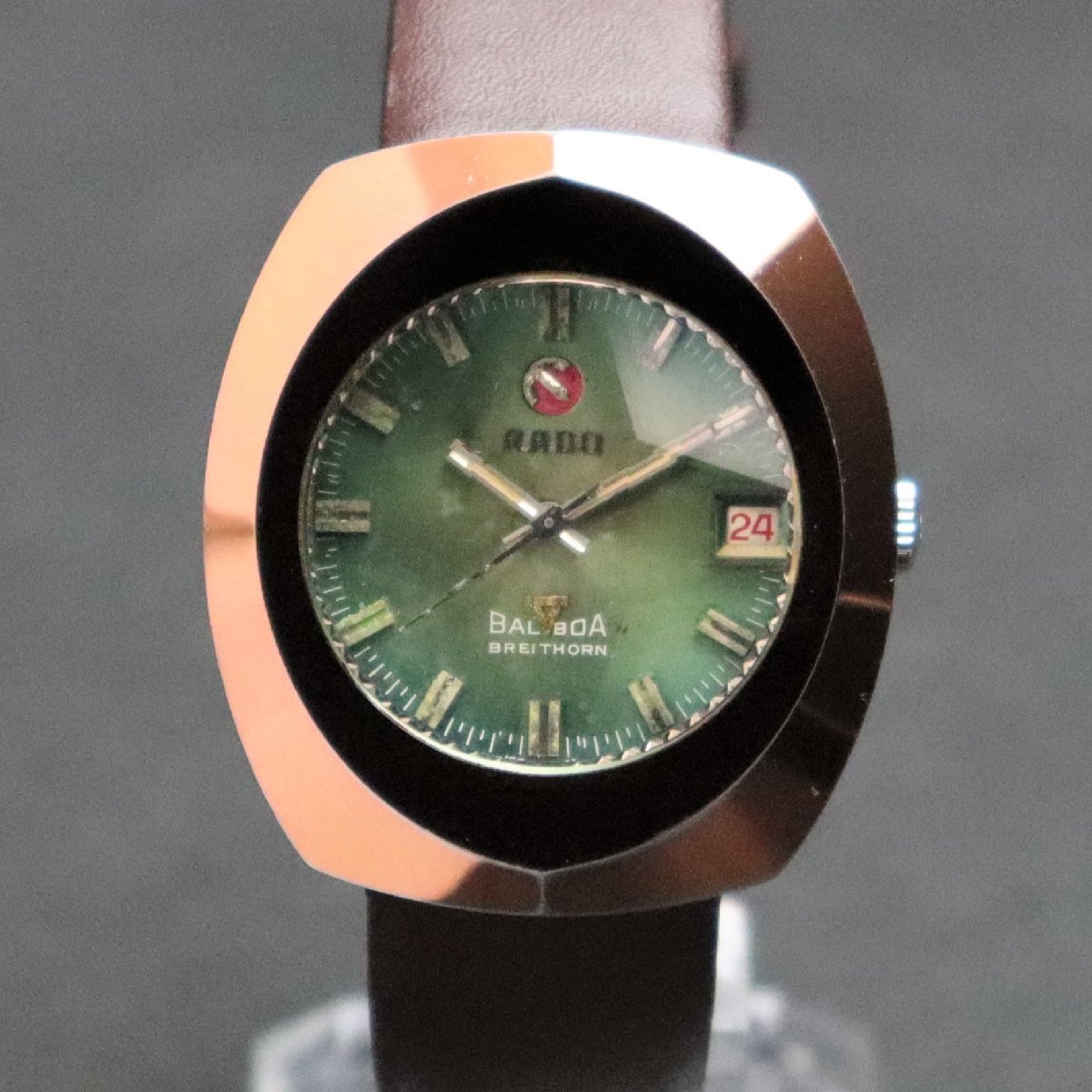 【全体的に状態が悪い】RADO BALBOA BREITHORN ラドー バルボア ブライトホルン 自動巻き 不動 ジャンク 超硬ケース 赤デイト 9面カットガラス 新品ベルト メンズの落札 ...