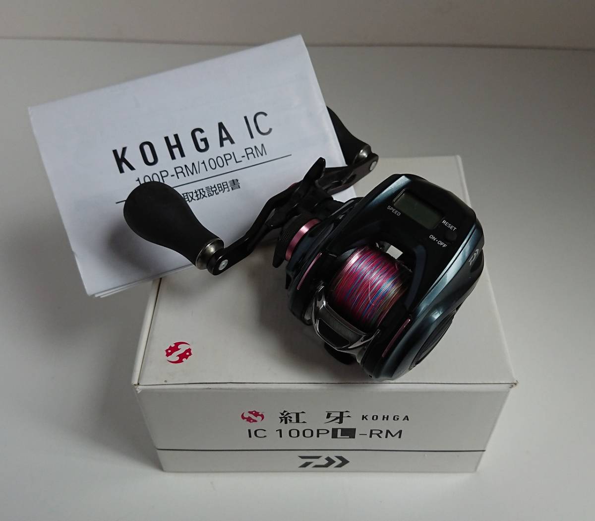 【傷や汚れあり】DAIWA ダイワ カウンター付リール 紅牙 IC 100PL-RM 左ハンドル 630001 箱入り 鯛ラバ リール 釣具の ...