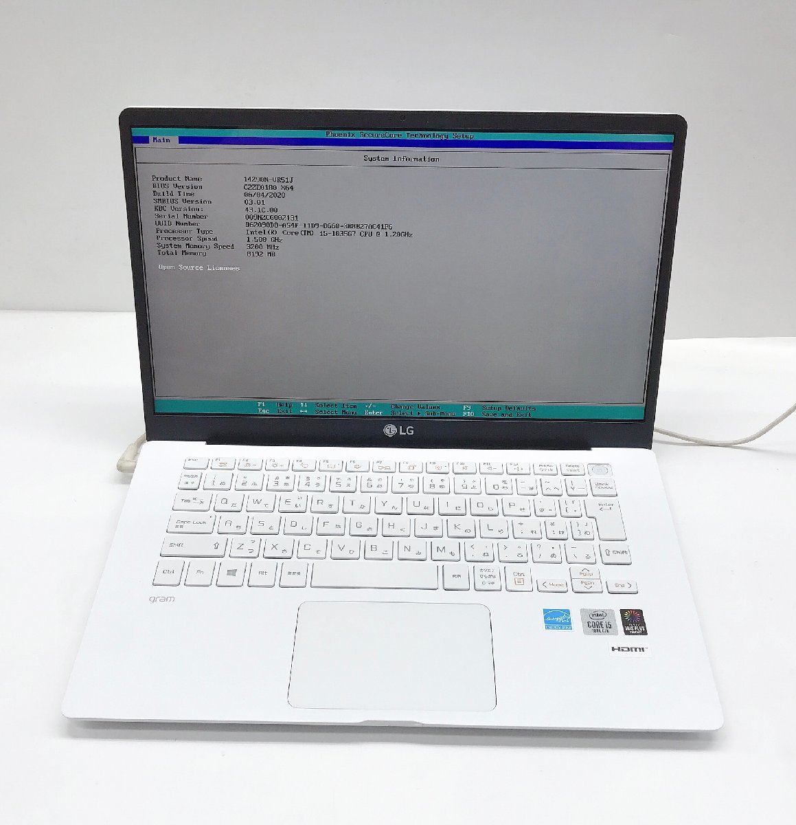 【傷や汚れあり】NT:LG gram 14Z90N-VR51J ★第10世代★Core i5 1035G7 /8GB/ストレージなし/無線 14インチノート 2020年の落札情報詳細 ...