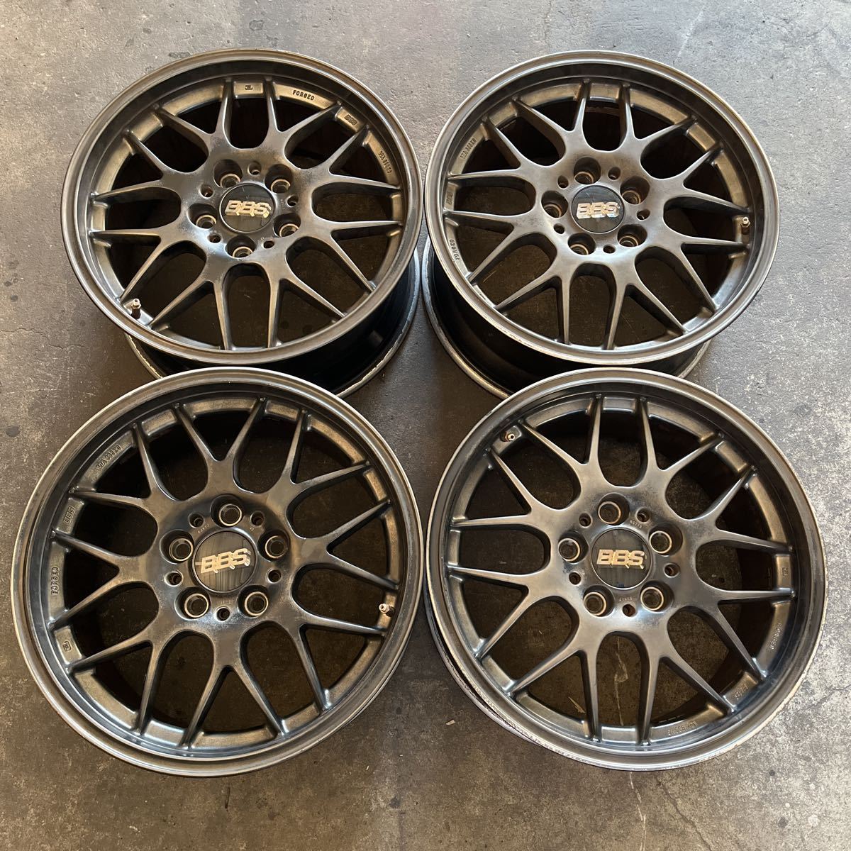 【やや傷や汚れあり】軽量 鍛造 BBS RG-R RGR RG719 8J +40 PCD120 5H FORGED 17インチ ダイヤモンド ...