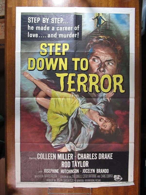 【傷や汚れあり】OC204/US版1sh 映画ポスター【Step Down to Terror】（サイレント ストレンジャー）監督ハリー ...