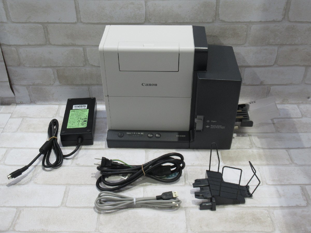 【やや傷や汚れあり】Ω 新DC 0288 保証有 キャノン Canon 【 CX-G2400 】 カラーカードプリンター USBケーブル ...