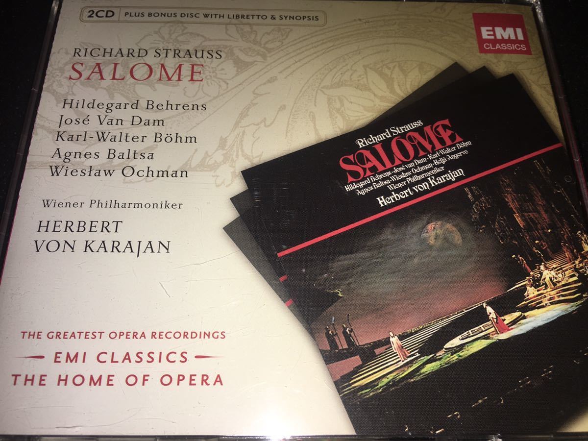 【目立った傷や汚れなし】廃盤 カラヤン R.シュトラウス サロメ ベーレンス バルツァ ダム ベーム ウィーン +CD-Rom EMI ART ...