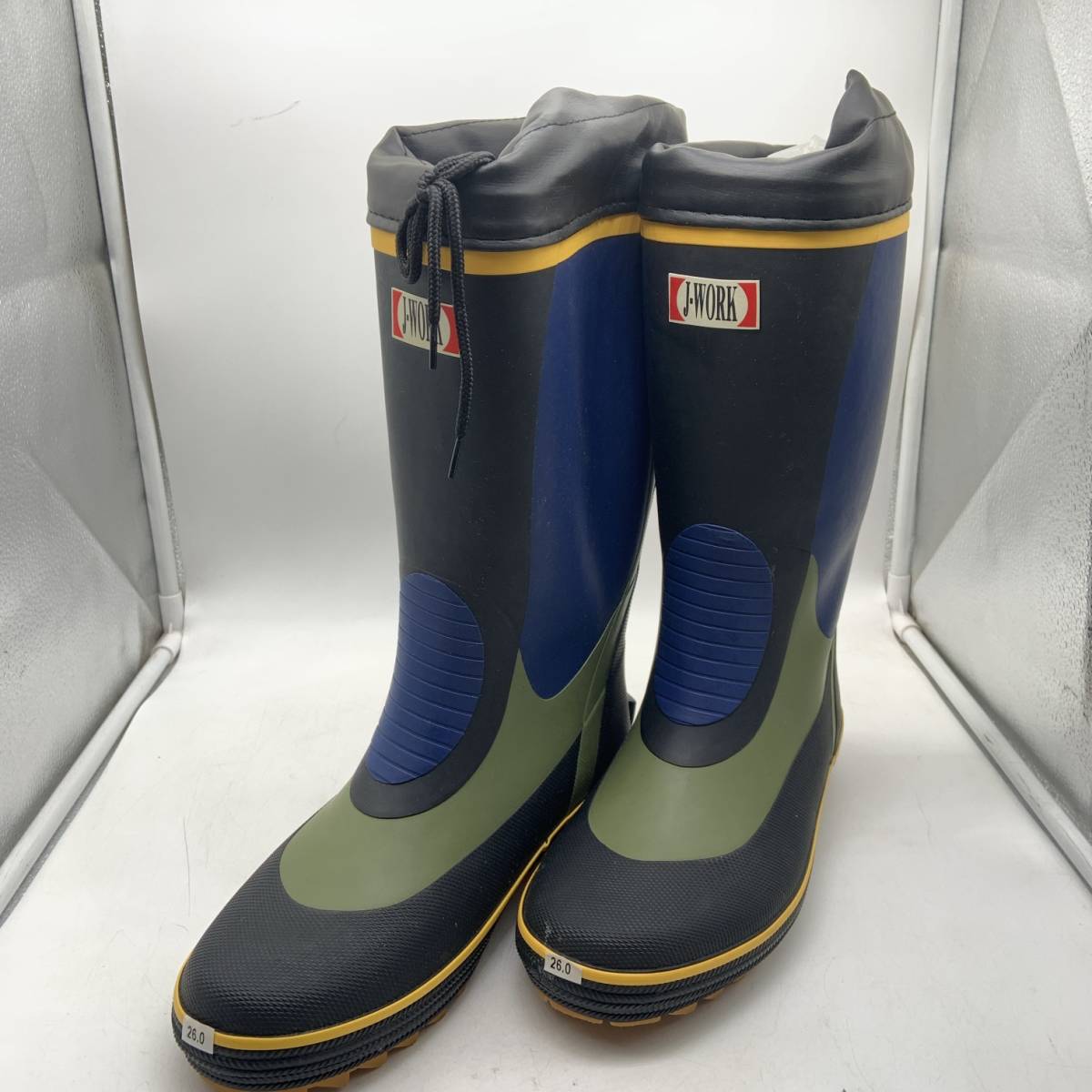 【やや傷や汚れあり】【bK-41-009】J-WORK カラーブーツ（紺） 26cm JW#730 長靴 砂防止カバー付の落札情報詳細 - ヤフオク落札価格検索 オークフリー
