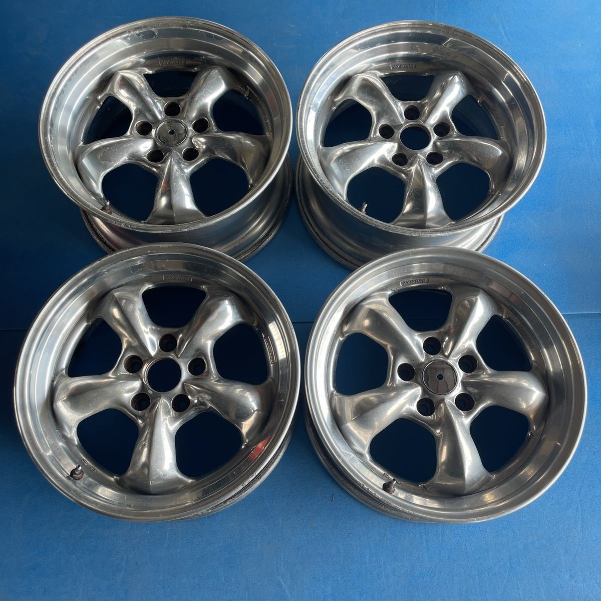 【やや傷や汚れあり】深リム WORK ワーク Goocars グッカーズ 17×7JJ 17×8JJ ET+35 PCD114.3-5穴 ハブ ...