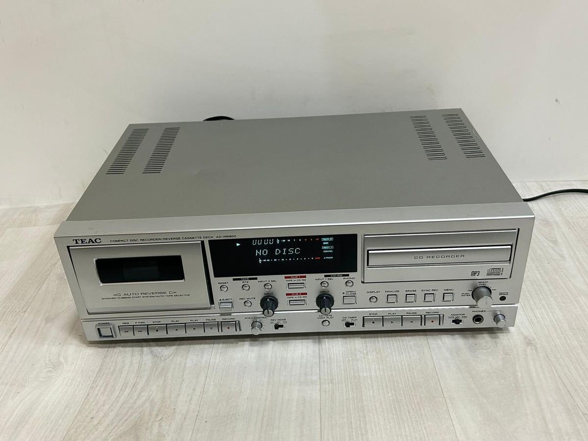 【傷や汚れあり】TEAC AD-RW950 CDレコーダー カセットデッキ /ティアック /Compact Disc Recorder ...