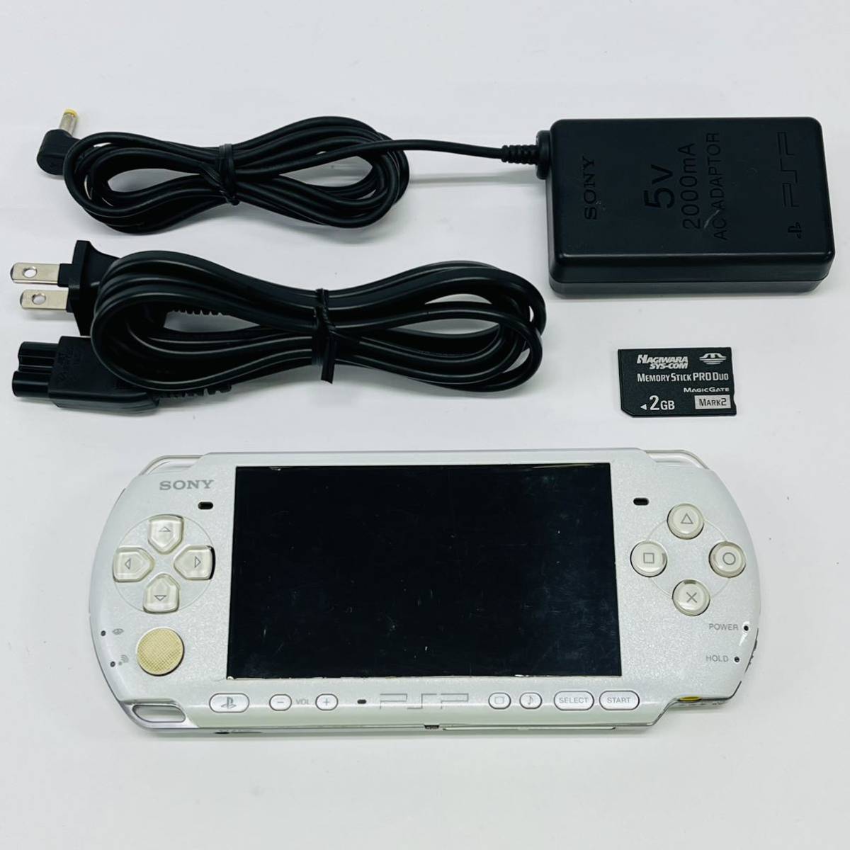 【目立った傷や汚れなし】☆美品・送料無料・1円〜☆ SONY プレイステーションポータブル PSP-3000 PW パールホワイト 本体 ...
