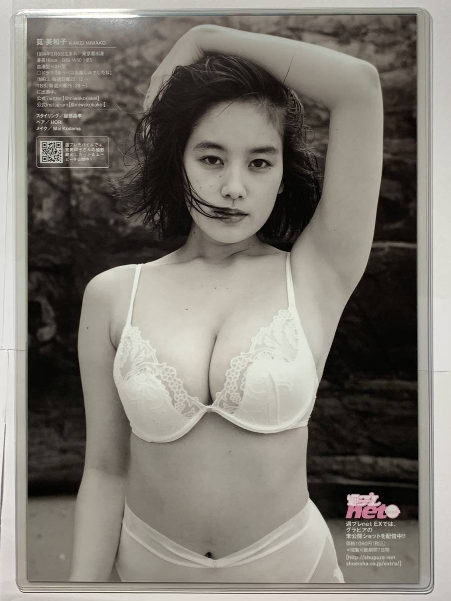【目立った傷や汚れなし】【厚手ラミネート加工】筧美和子 水着 雑誌切り抜き 8ページ サイズb5 週刊プレイボーイ2019年no 5【グラビア