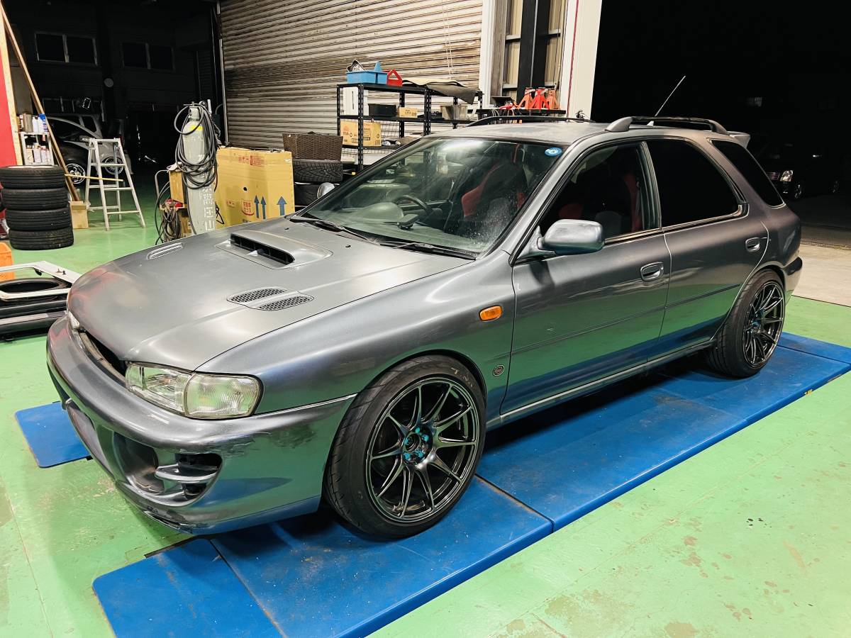 【走行距離 243,644 km】即決激安 希少 売り切り 実働車 インプレッサ ワゴン GF8 5MT WRX STI ターボ バージョンⅤ ...