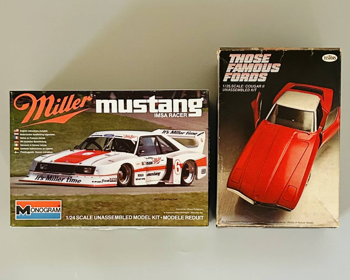 【未使用に近い】MONOGRAM（モノグラム）「1/24 Miller MUSTANG IMSA RACER」、TESTORS（テスター）「1 ...