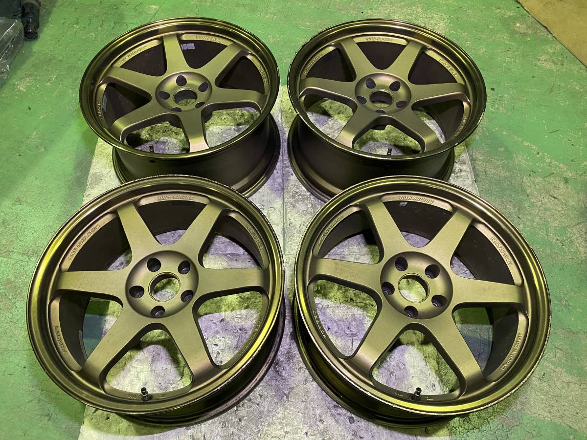 【傷や汚れあり】希少 サイズ 19インチ 軽量 鍛造 RAYS VOLK Racing TE37 レイズ ボルクレーシング ブロンズ 8.5J +22 9.5J +22 PCD114.3 5H ...