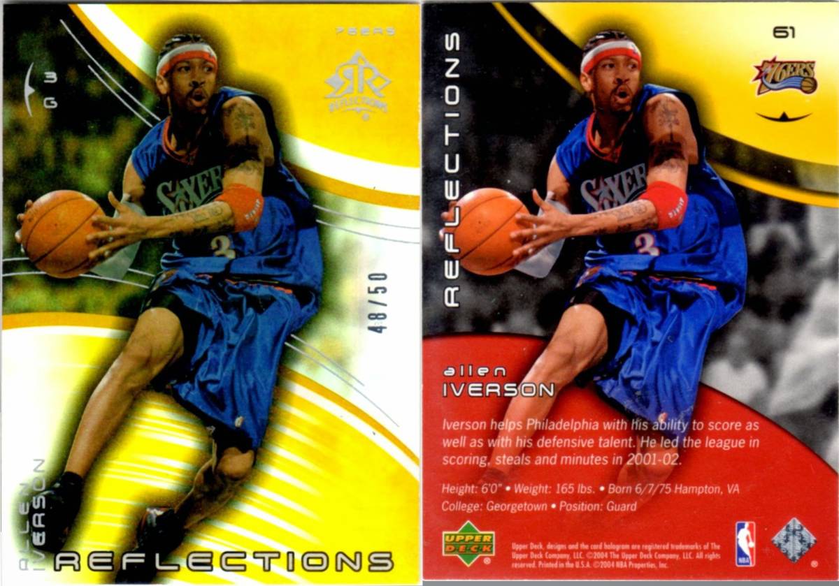 【目立った傷や汚れなし】★5枚セット★ Allen Iverson 03-04 Triple Dimentions Reflections ...