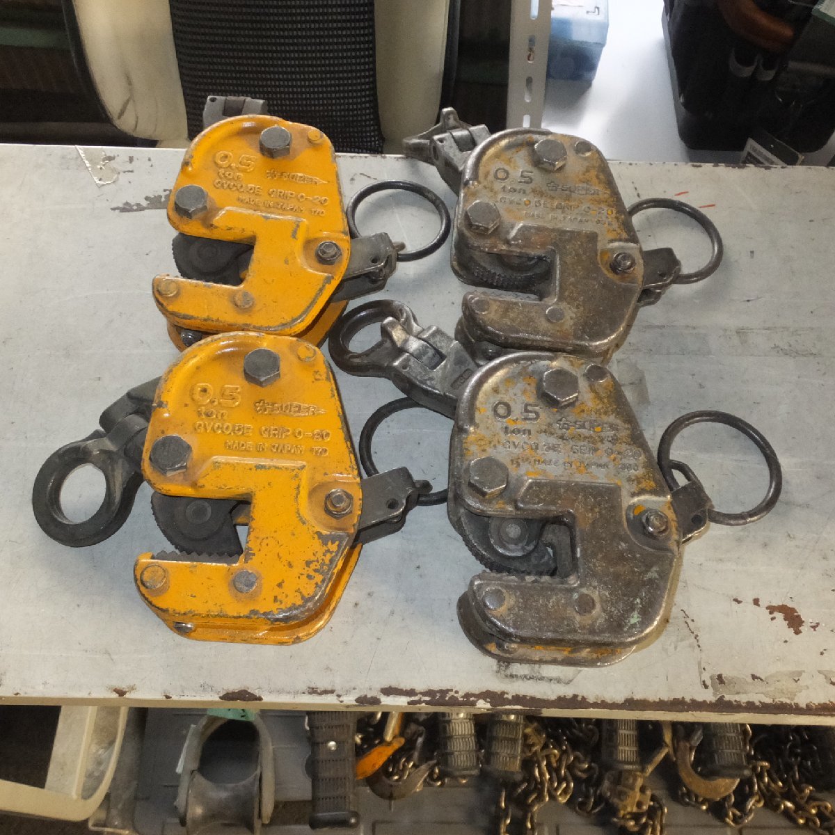 【傷や汚れあり】★スーパーツール SUPER 自在型ヨコ吊クランプ ロックハンドル式自在シャックルタイプ GVC0.5E 0.5ton 4個 セット★の落札情報詳細 - ヤフオク落札価格検索 ...