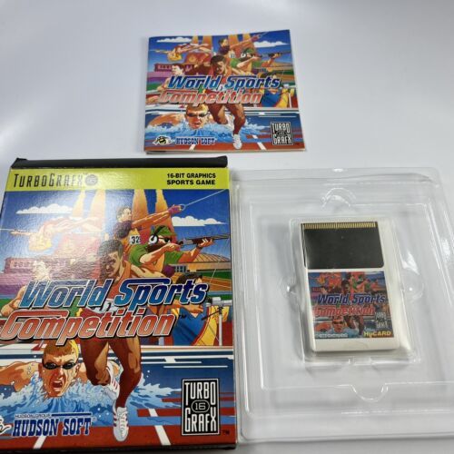 【やや傷や汚れあり】World Sports Competition NEC Turbografx 16 TG16 Game US CIB ...