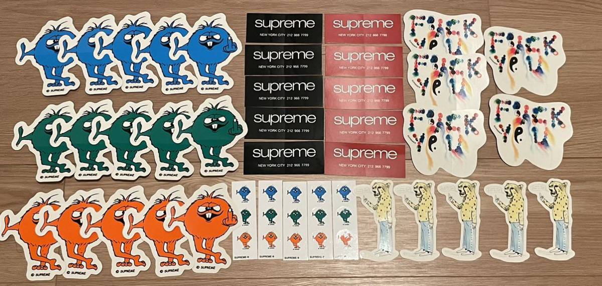 【未使用】② FW23 店舗限定 40枚セット Supreme ステッカー セット Camacho NYC Ying Yang カマチョ ...