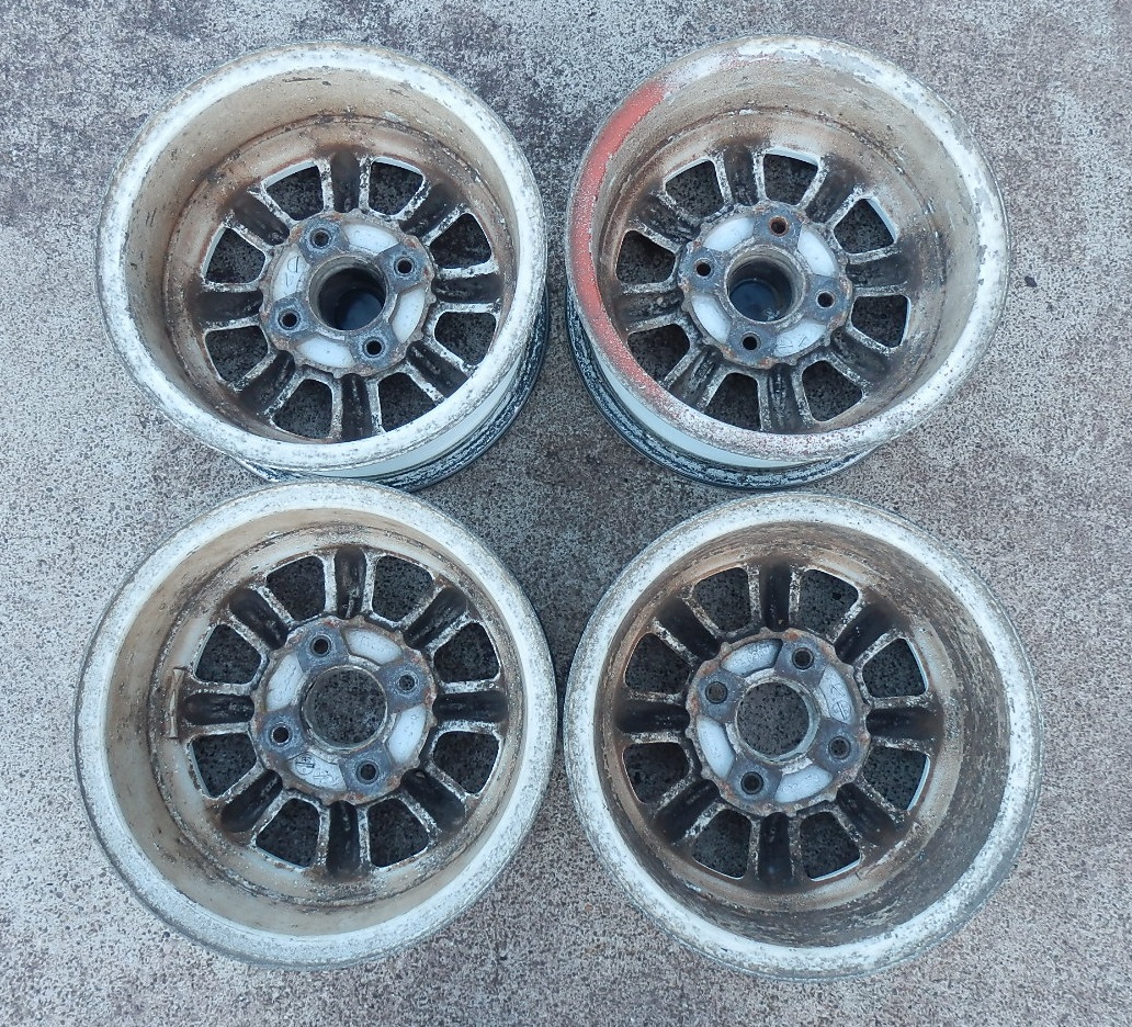 【やや傷や汚れあり】エンケイ ストリート COMPE 13インチ 5.5J +20 アルミ ホイール 4穴 PCD114.3 ENKEI 4本 ...